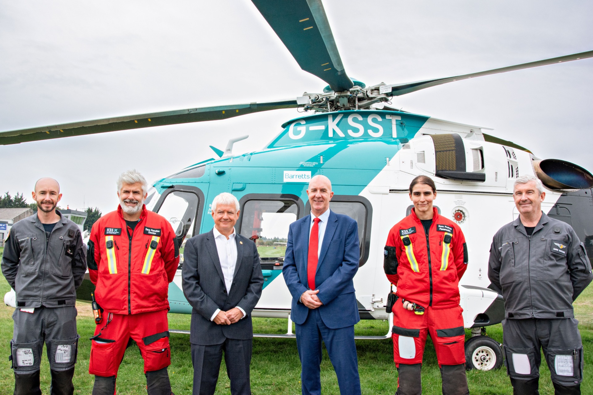Unveiling of Barretts Motor Group name on the helicopter the business ...