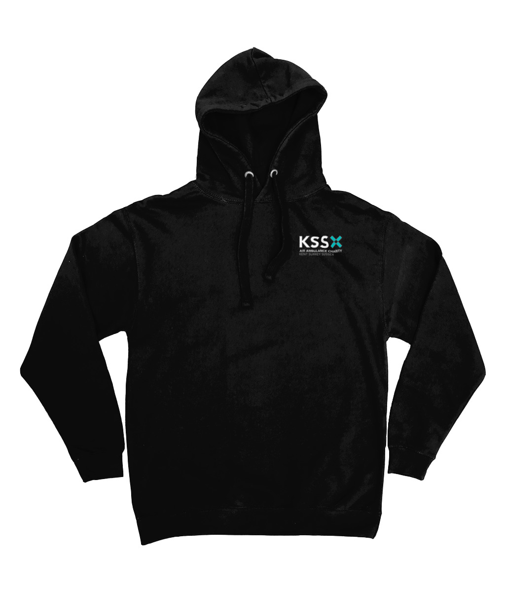 KSS Logo Hoodie – Black - Air Ambulance Charity Kent Surrey Sussex