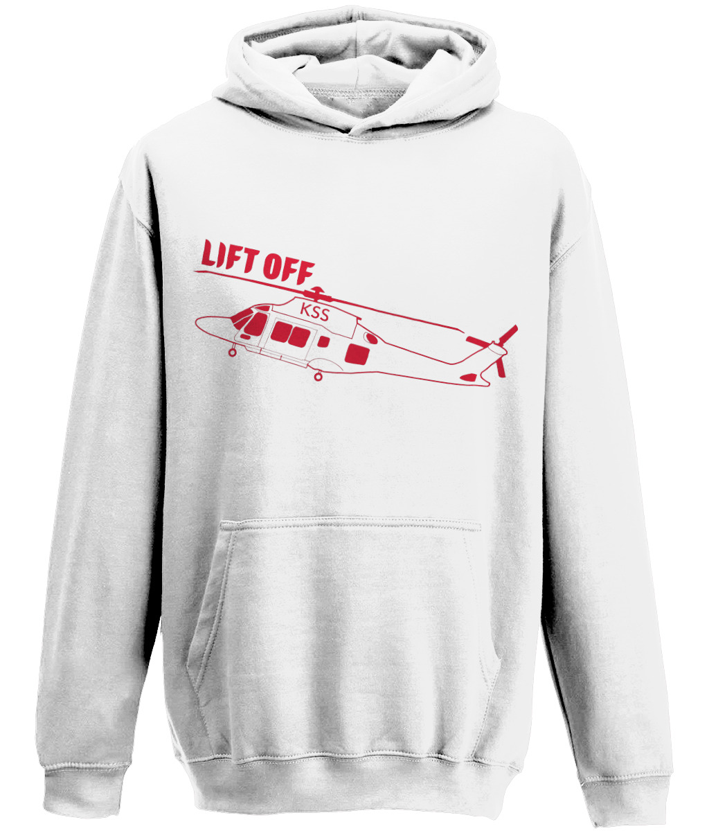 KSS Kids Lift Off Heli Hoodie - White - Air Ambulance Charity Kent ...